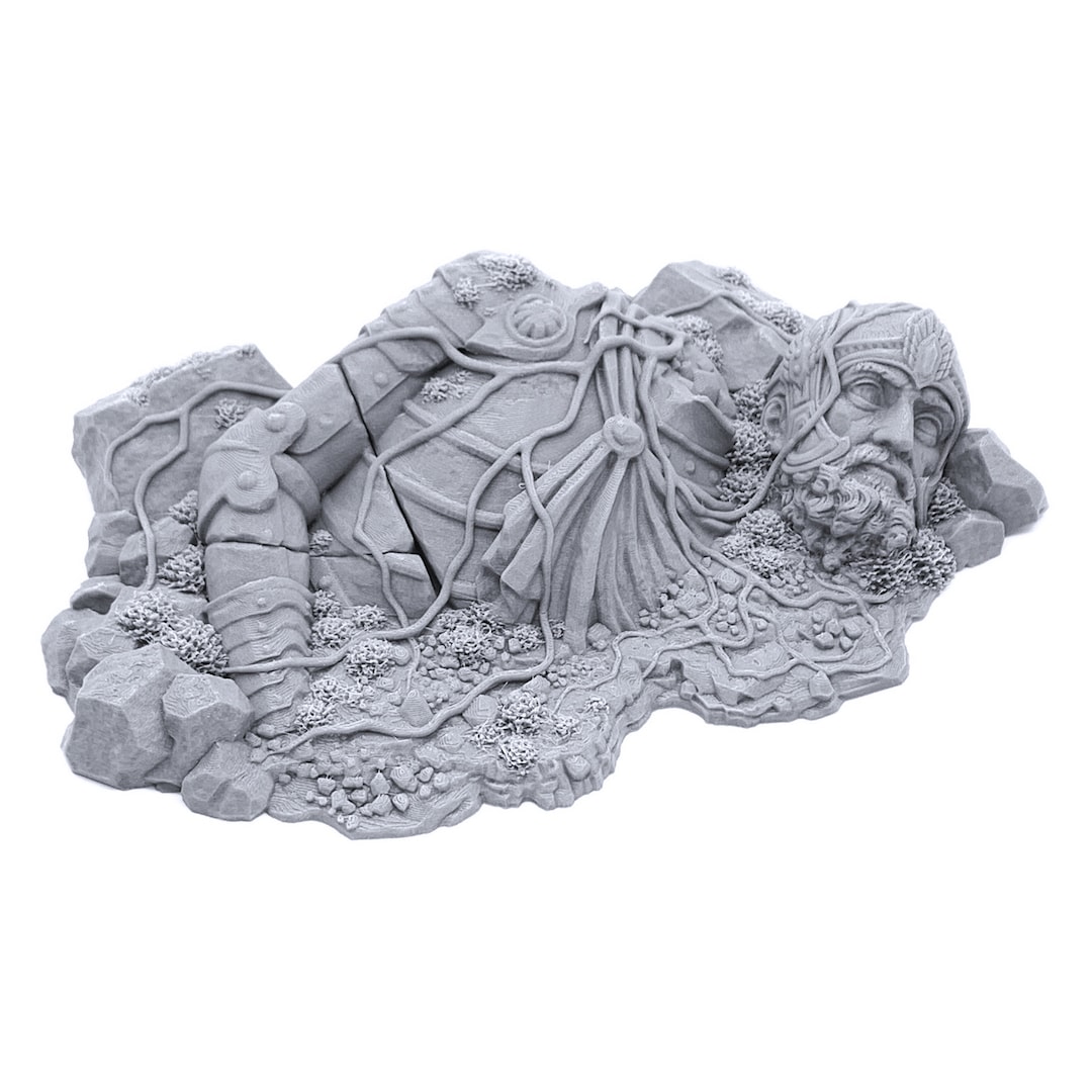 Giant Statue Miniature: 28mm DND Terrain, Tabletop RPG Wargame Scenery ...