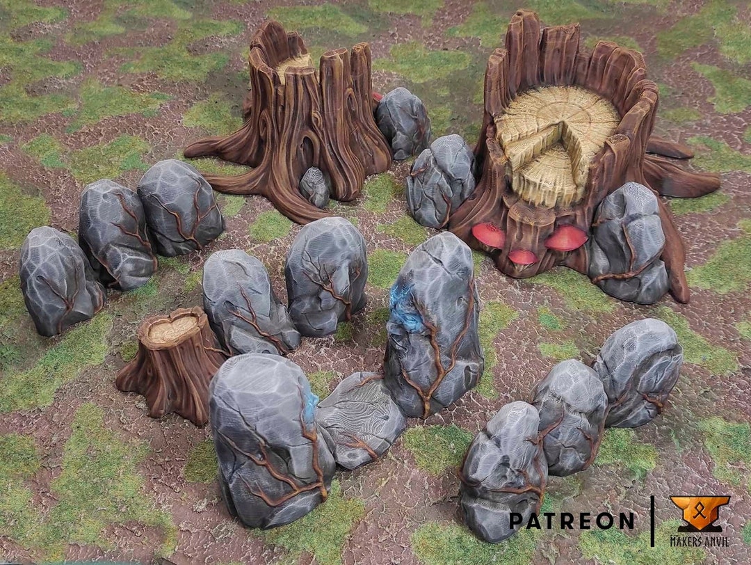 Magical Forest Terrain: DND Tabletop RPG Scenery, 28mm Miniature ...