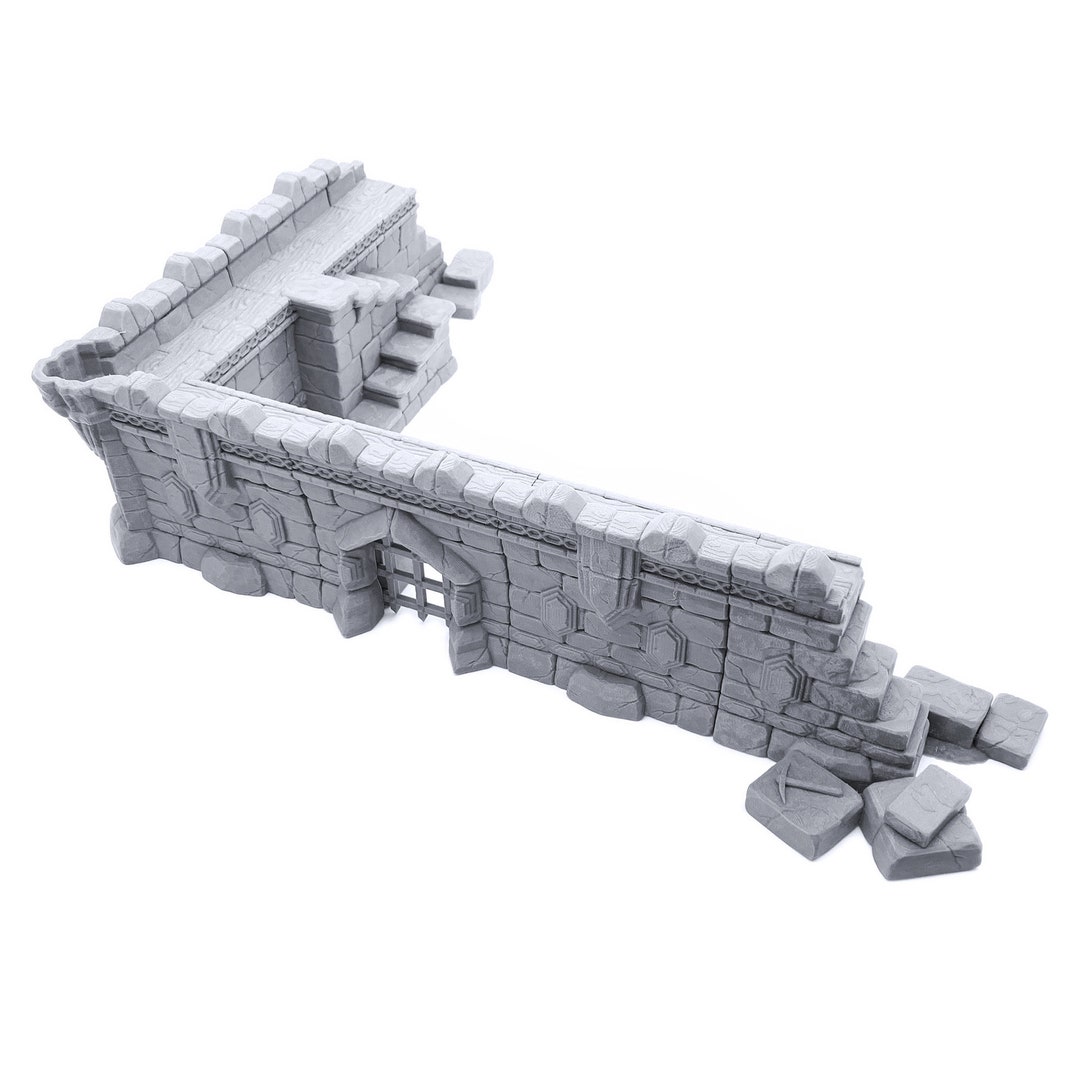 Dwarf Settlement Walls DND Terrain Compatible With Dungeons and Dragons ...