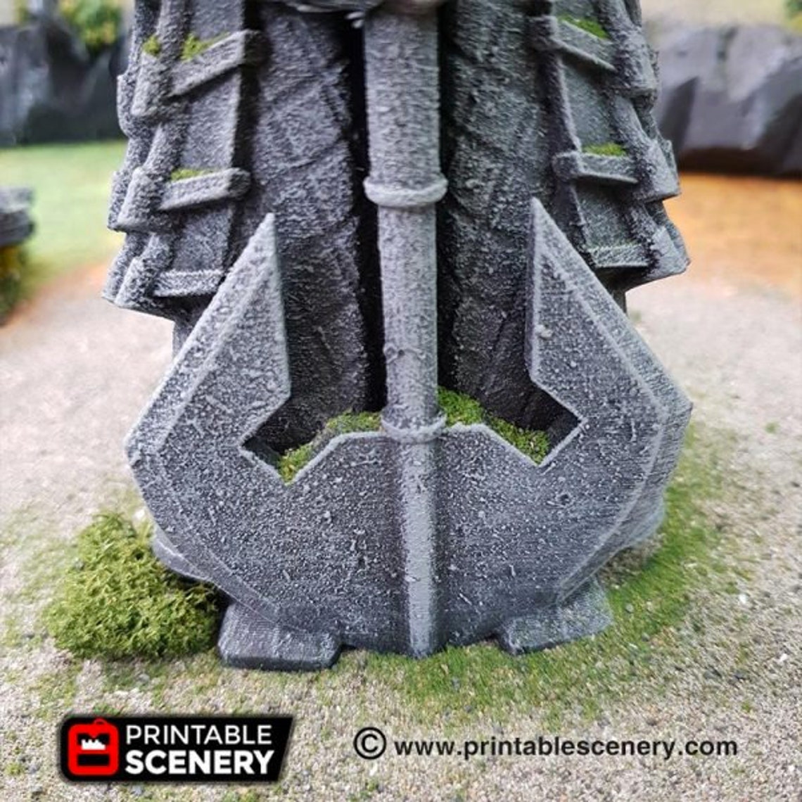 Dwarven Statue by Printable Scenery 3D Printed Tabletop RPG - Etsy