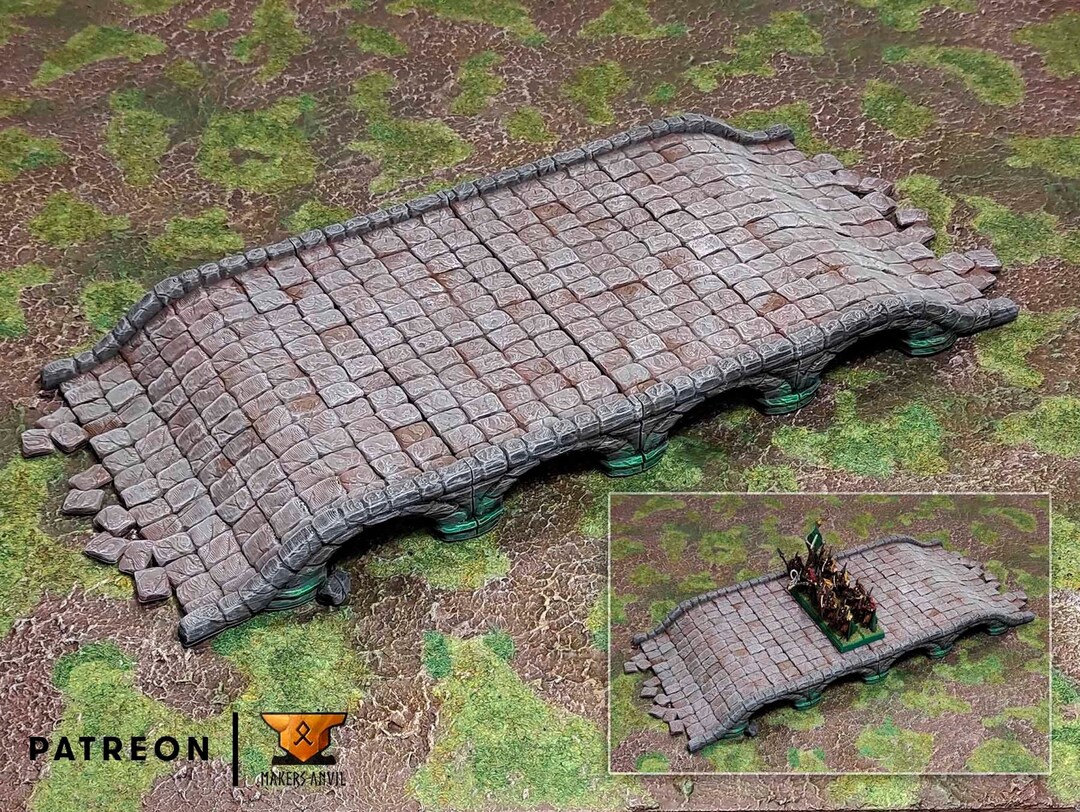 Stone Bridge (wide) - DND Terrain Compatible With Dungeons and Dragons ...