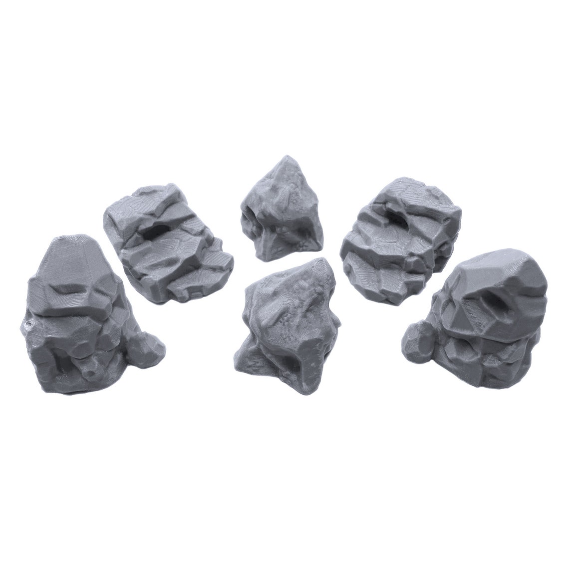 3D Printed Stone Boulder Set: D&D Terrain, Wargaming Scenery - Etsy