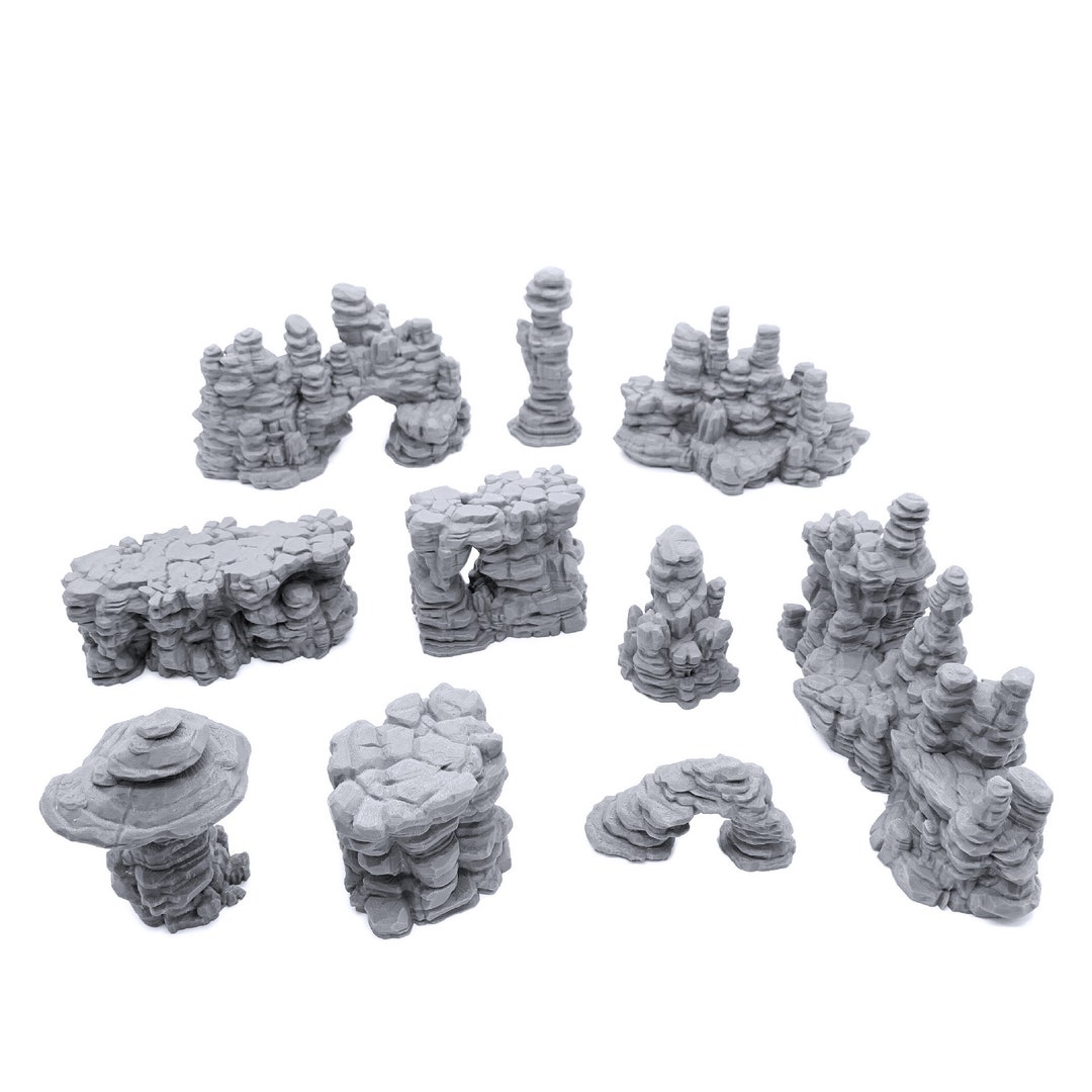 Canyon Rocks - DND Terrain Compatible With Dungeons and Dragons, 28mm ...
