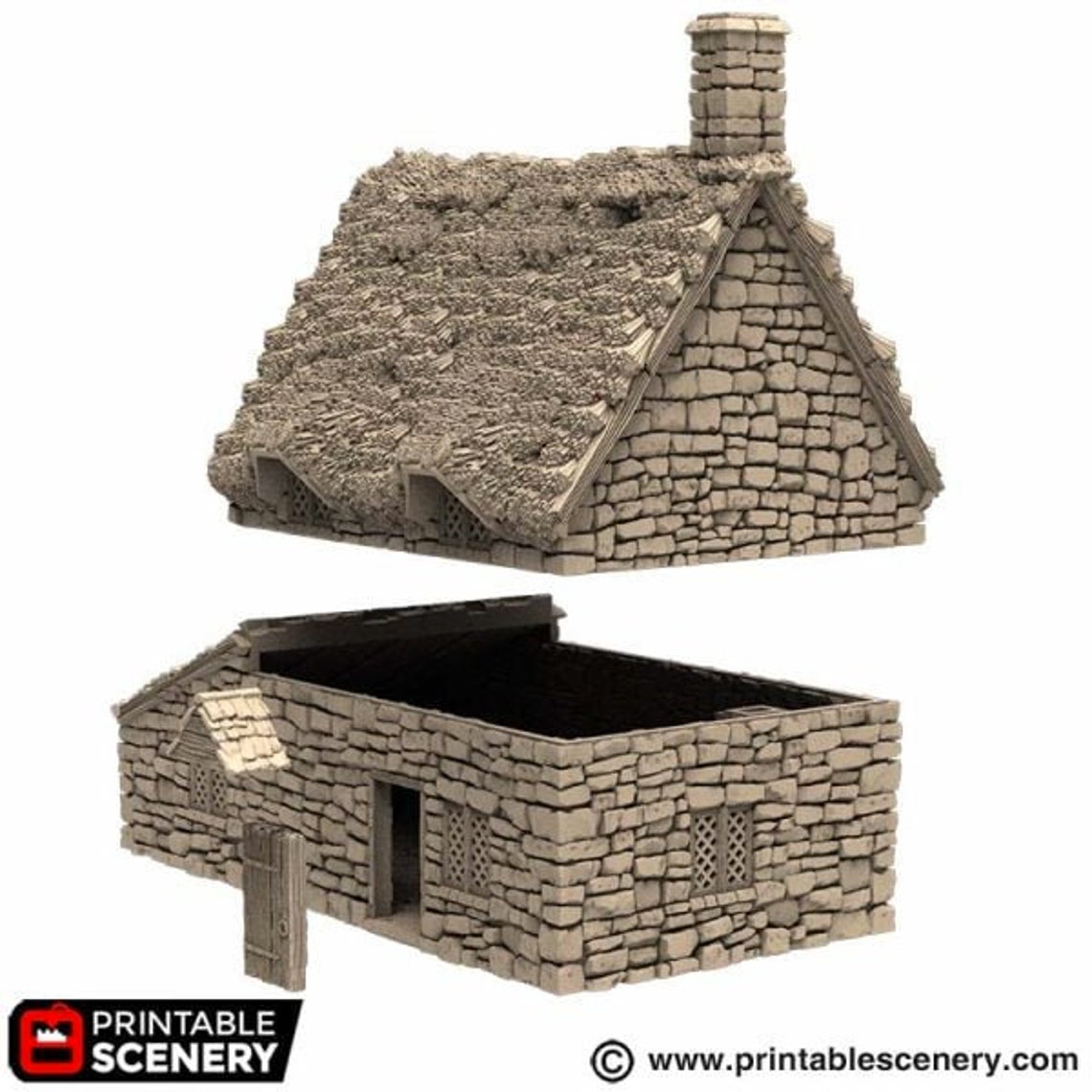 Crow Cottage by Printable Scenery 3D Printed Tabletop RPG - Etsy