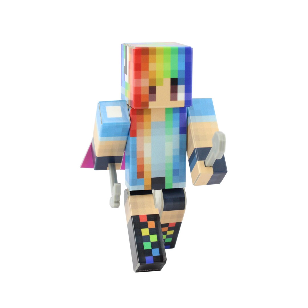 Rainbow Girl - 4" Action Figure Toy, Plastic Craft by Endertoys - Etsy