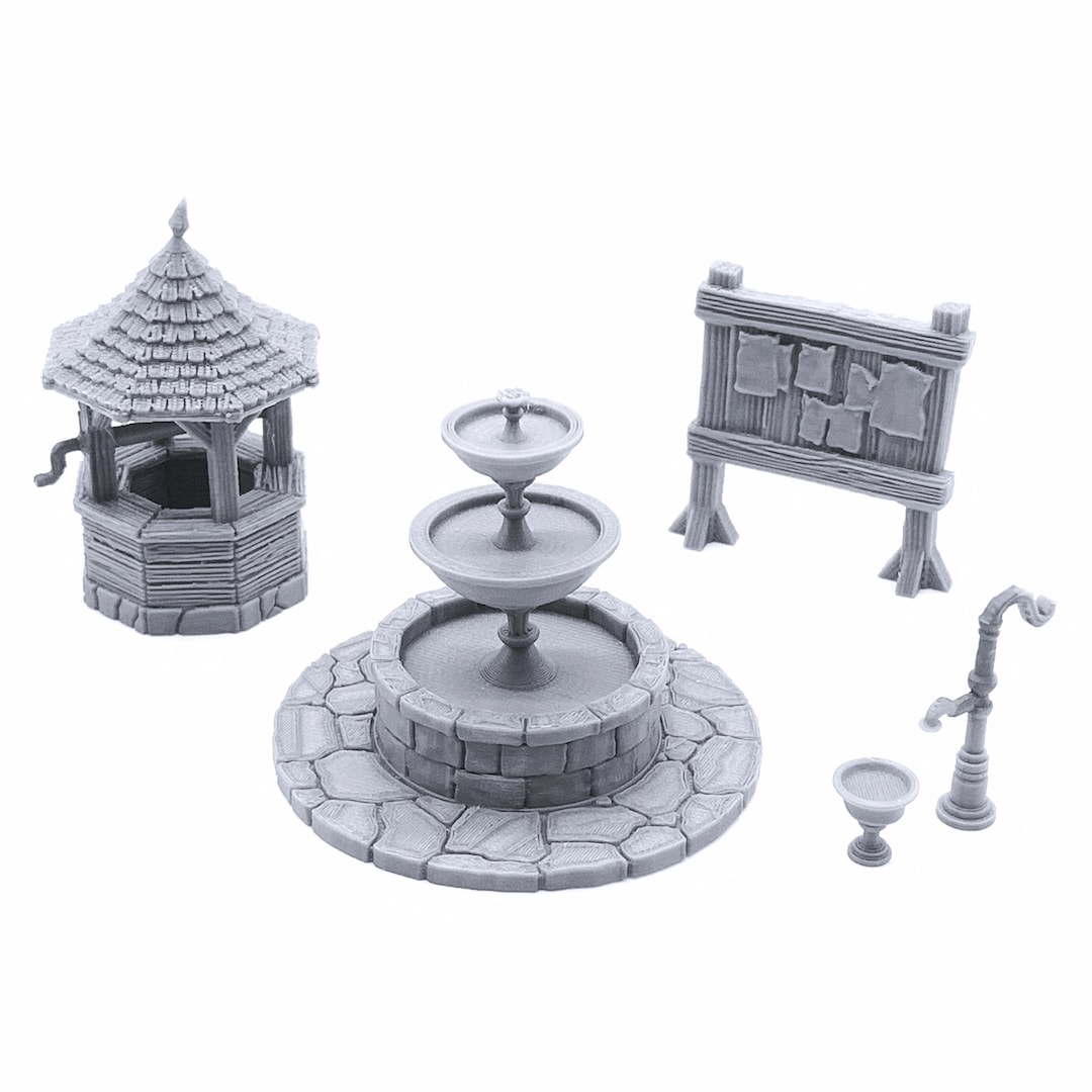 Town Square - DND Terrain Compatible With Dungeons and Dragons, 28mm ...