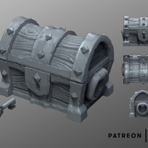 Dungeon Chest DND Terrain Compatible With Dungeons and Dragons, 28mm ...