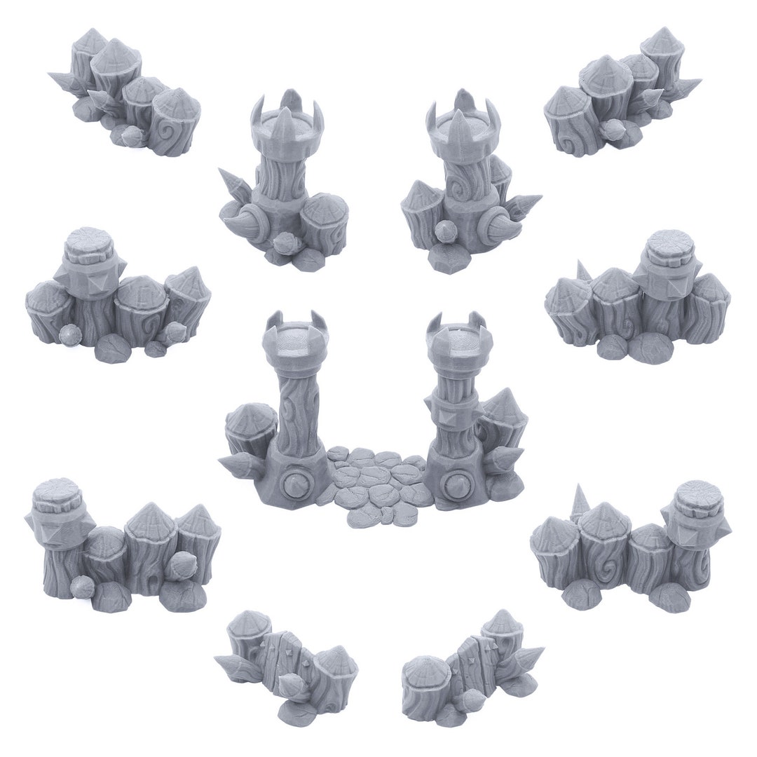 Orc Camp Barricades: DND Terrain, 28mm Miniature Wargaming - Etsy