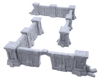 Blockade Walls Terrain Scenery for Tabletop 28mm Miniatures - Etsy