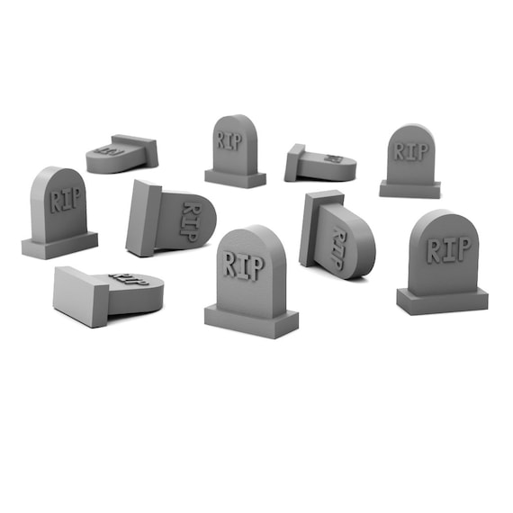 RIP Gravestones Terrain Scenery for Tabletop 28mm Miniatures | Etsy