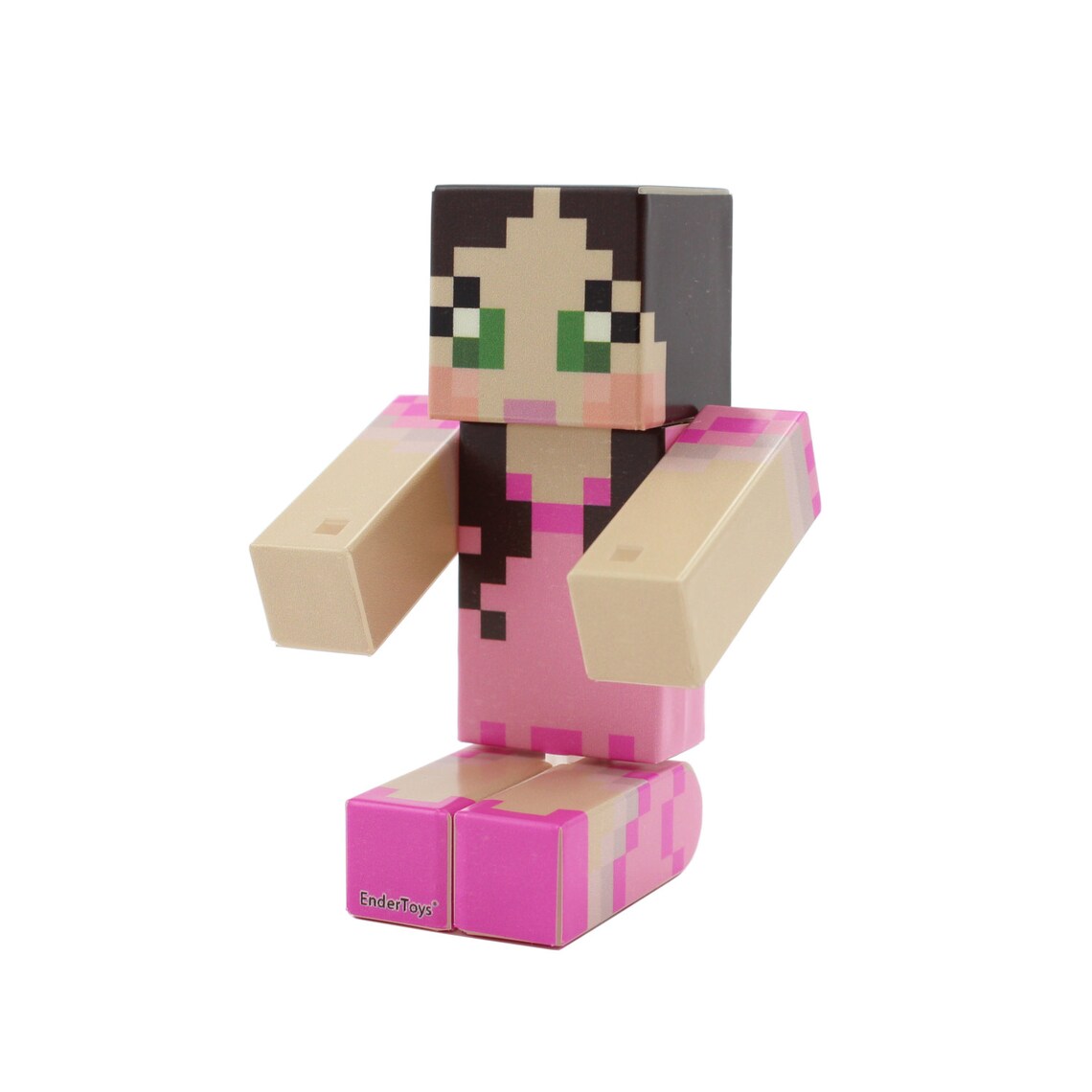Pink Dress Green Eyed Girl - 4" Action Figure Toy, Plastic Craft by ...