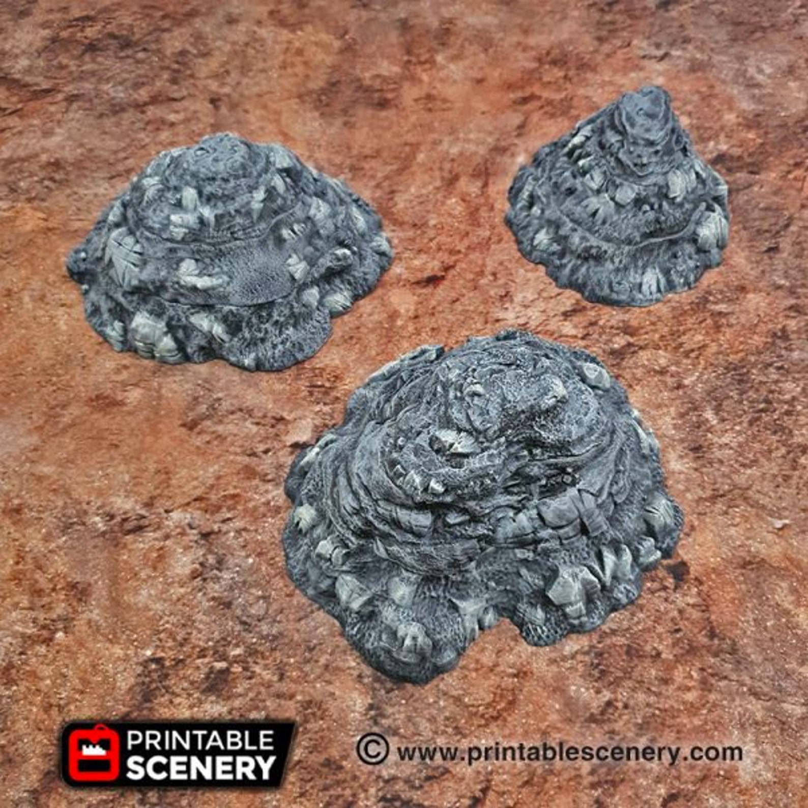 Modular Hills by Printable Scenery 3D Printed Tabletop RPG - Etsy