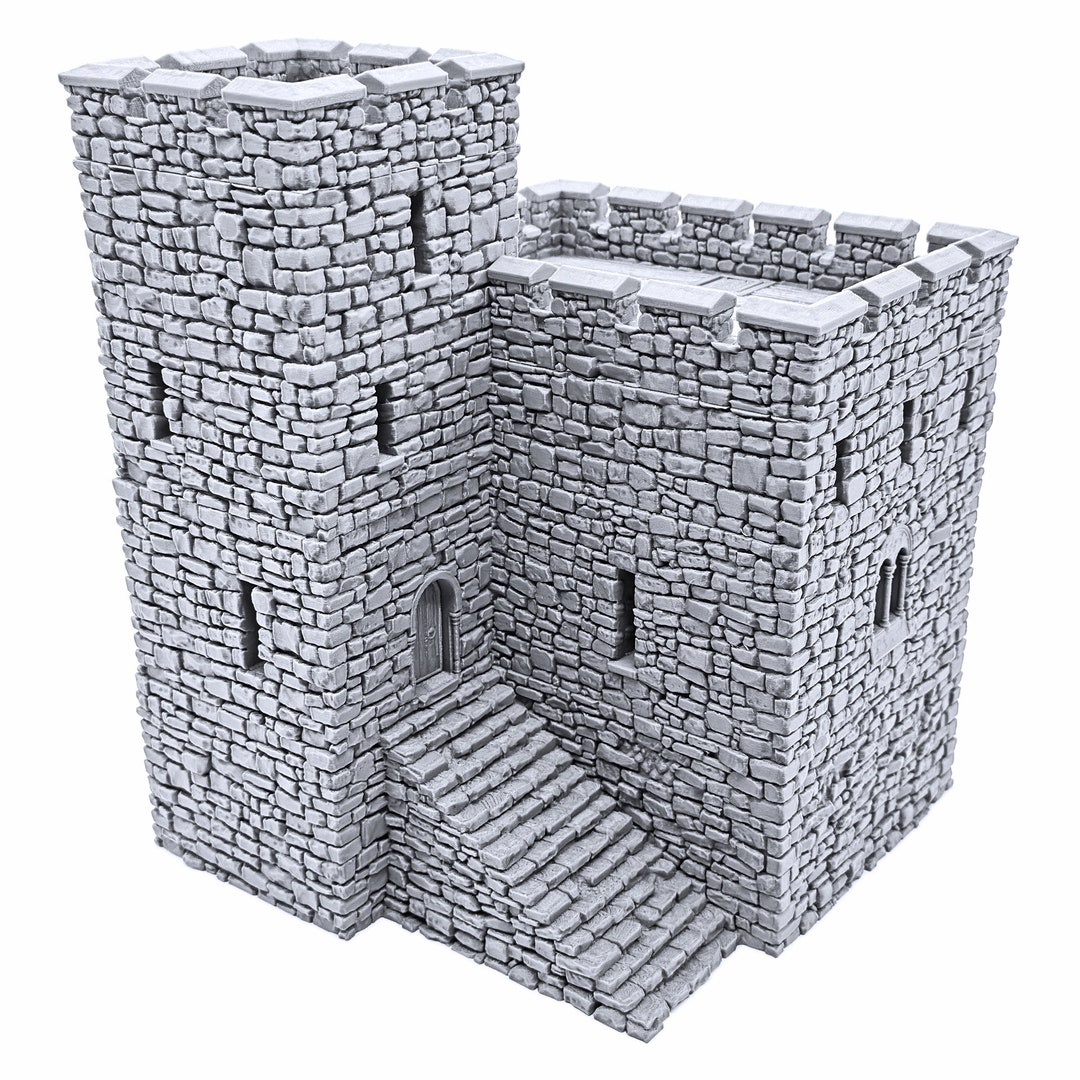 3D Printed Stone Fort: 28mm RPG Wargame Terrain - Etsy