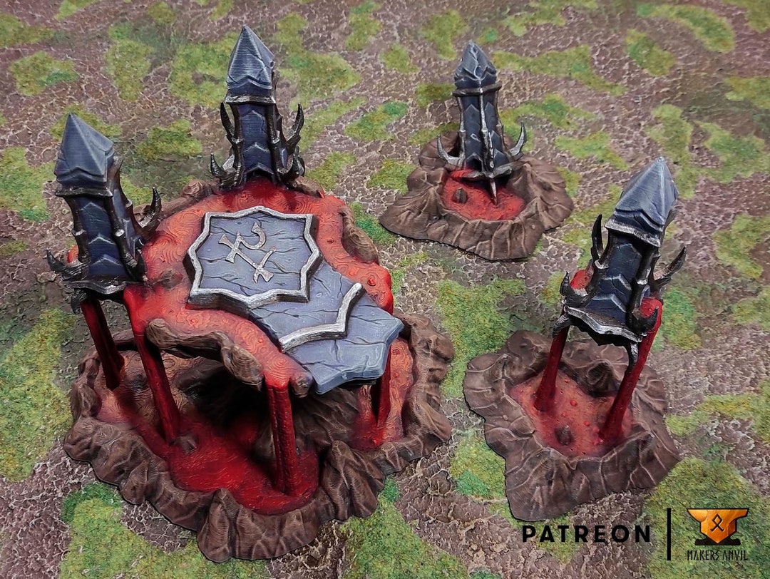 Dark Elves Corruption Island & Pillars: 28mm DND Terrain - Etsy