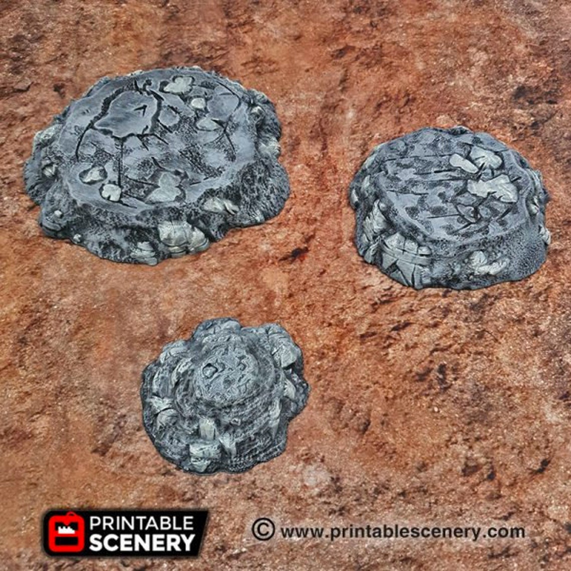 Modular Hills by Printable Scenery 3D Printed Tabletop RPG - Etsy