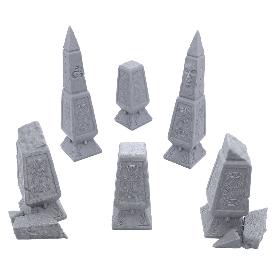 Elven Waystones by Makers Anvil, 3D Printed Tabletop RPG Scenery and ...