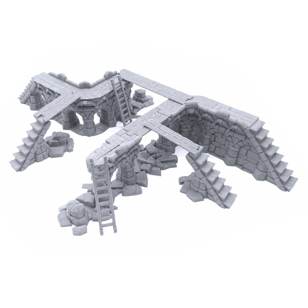 Ruined Town Modular Walls II DND Terrain Compatible With Dungeons and ...