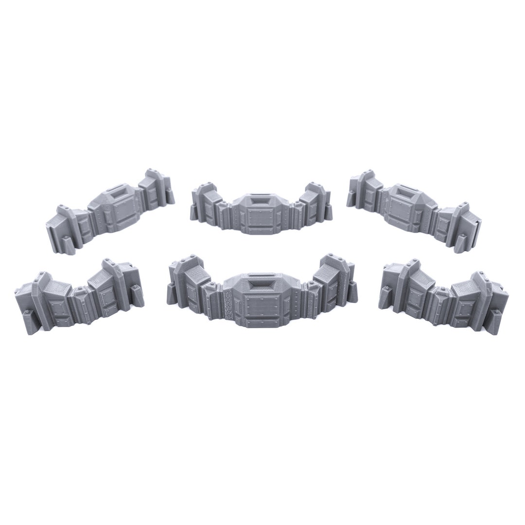 Connecting Barricade Wall Set: DND Terrain, 28mm Miniature Wargaming - Etsy
