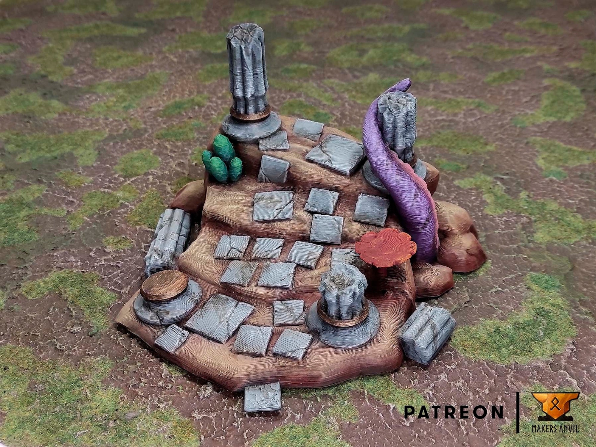 Sunken Temple Ruined Pillars: 3D Printed RPG Wargame Terrain - Etsy