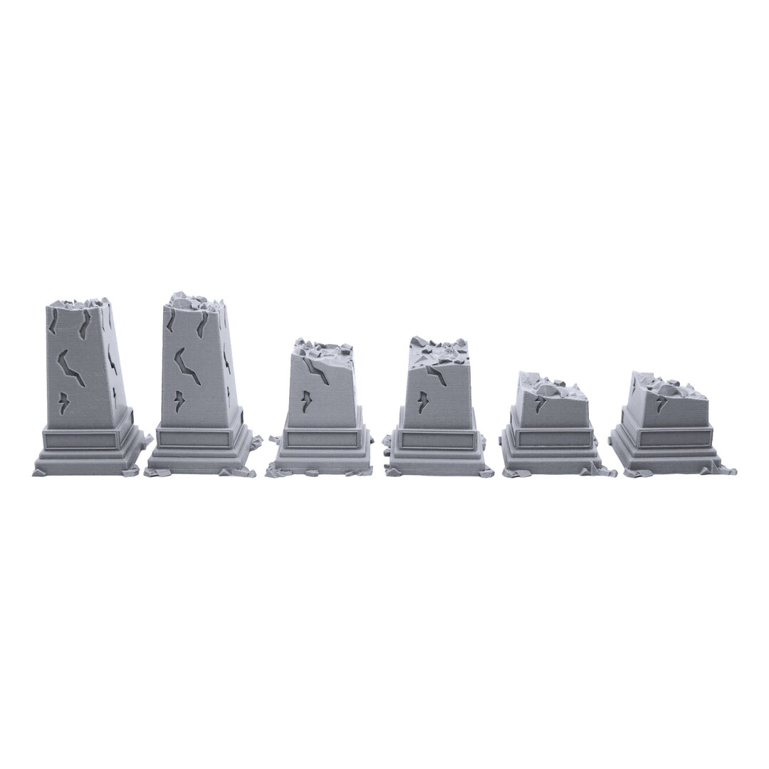 Broken Pillars: 28mm DND Terrain, Wargame Scenery - Etsy