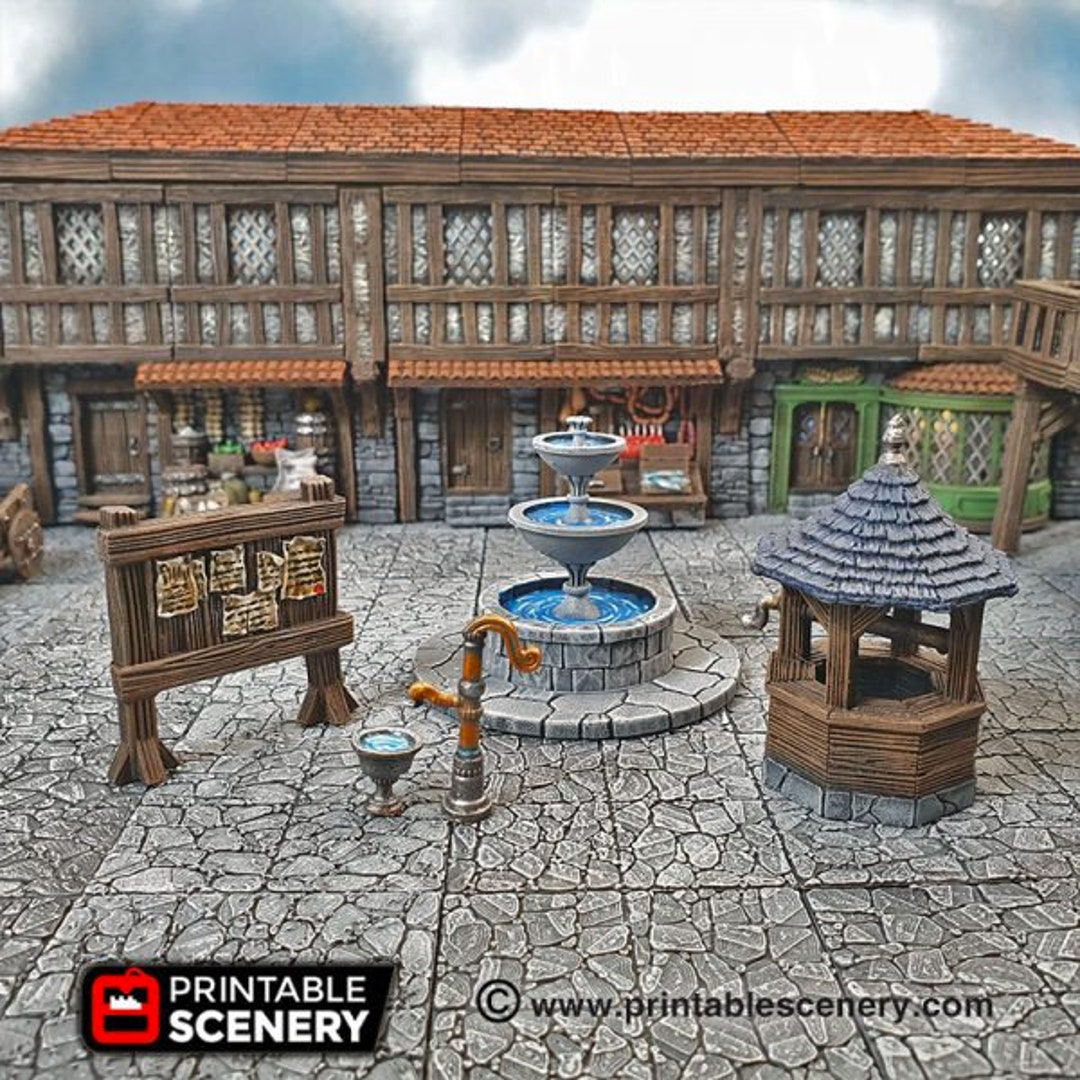 Town Square DND Terrain Compatible With Dungeons and - Etsy