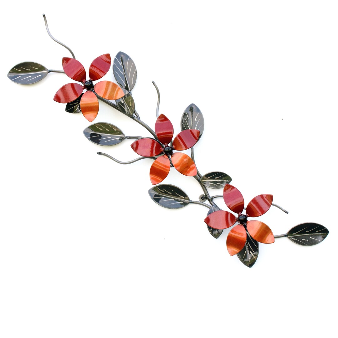 Linear 3 Metal Wall Art Flower Vine Home Decor Item Corporate Gift ...