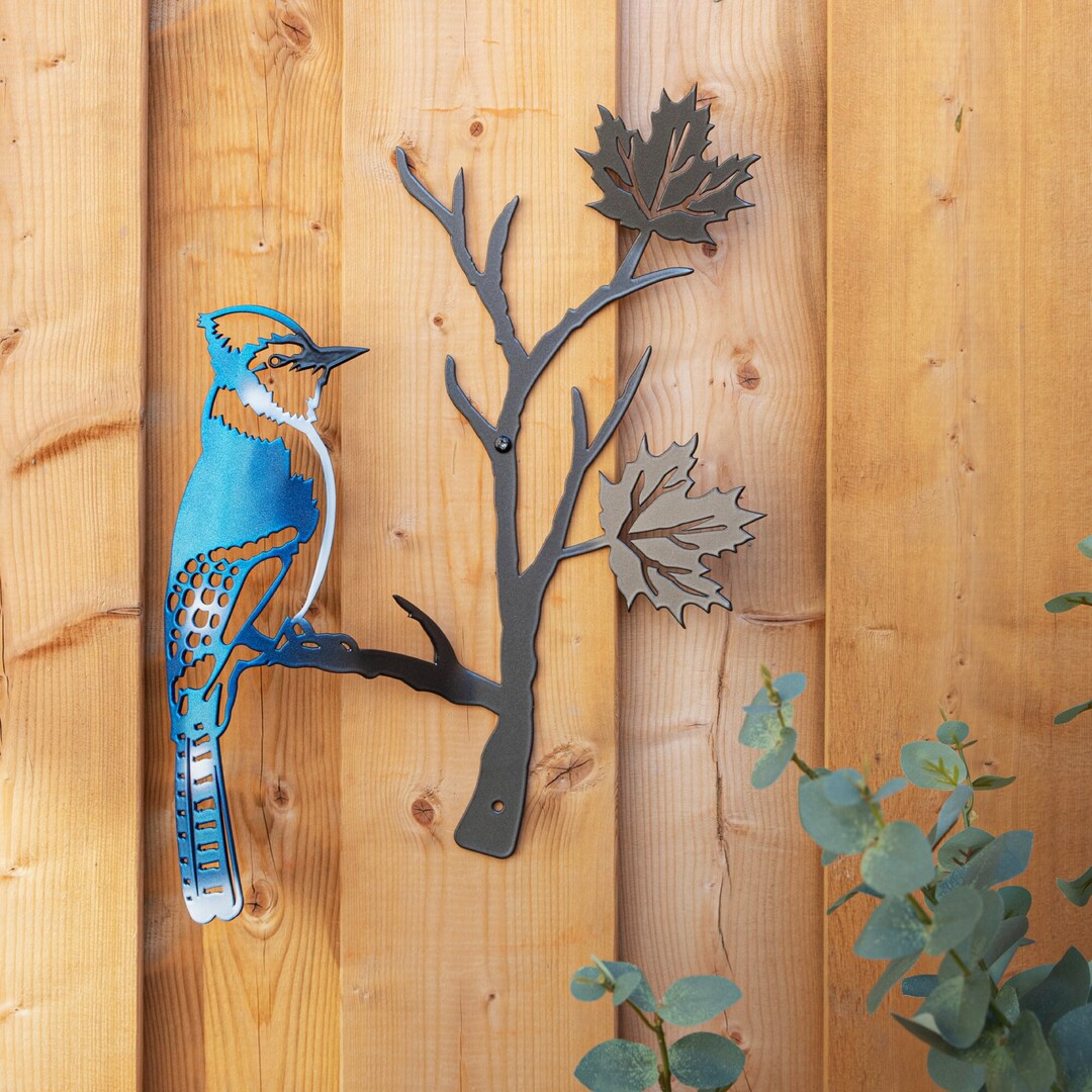 Blue Jay Metal Bird / Metal Bird / Cardinal Metal Bird / Home Decor ...