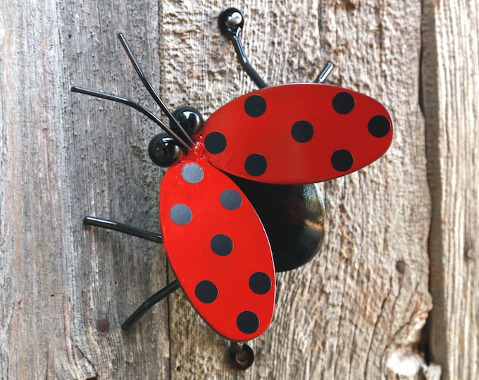 Flying Ladybug for Fences or Walls Garden Decor, Garden Decoration ...