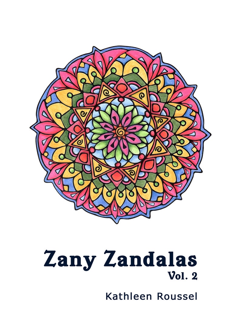 ZANY ZANDALAS: Volume 2 Adult Coloring Book/digital Print File/mandalas ...