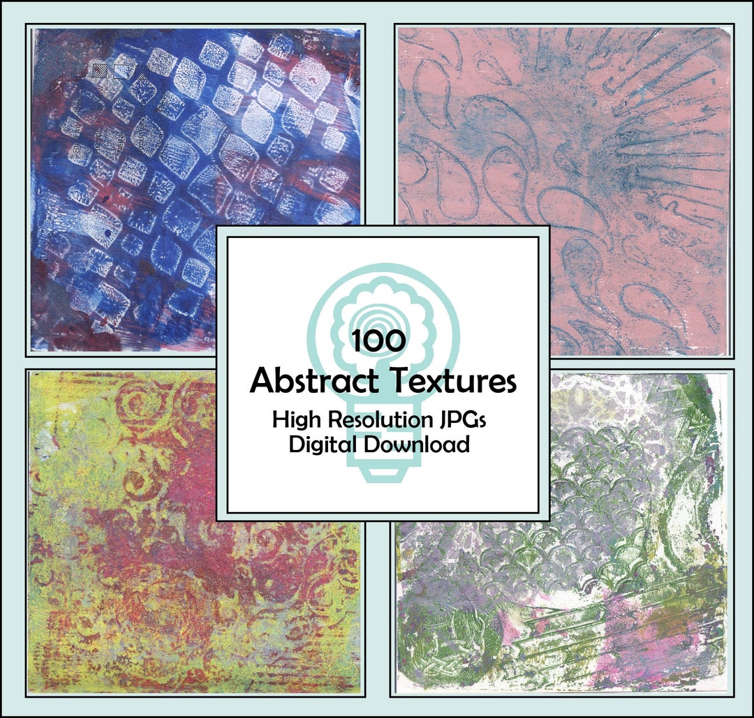 Abstract Digital Paper, Set of 100, Mixed Media, Digital Art ...