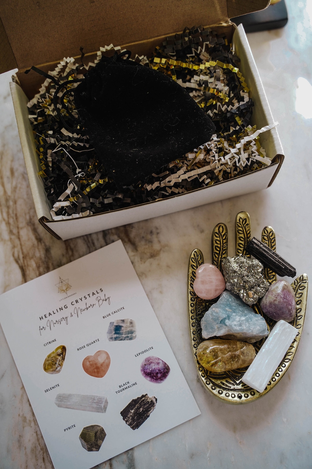 Healing Crystals for Nursery & Newborn Baby Kit - 7 Piece/protective ...