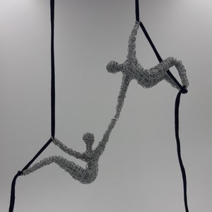 Set of 2 Climbing Wire Art Sculptures 3d Wall Decor Sports - Etsy