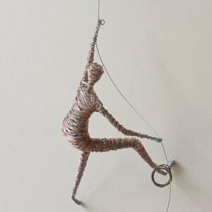 Climbing Man, Wire Sculpture, Wall Sculpture, Climbing Sculpture Wall ...
