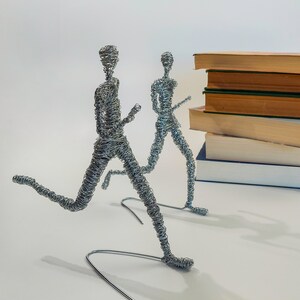 Runners Wire Sculpture, Gift for Runners, Sports Gift, Abstract ...