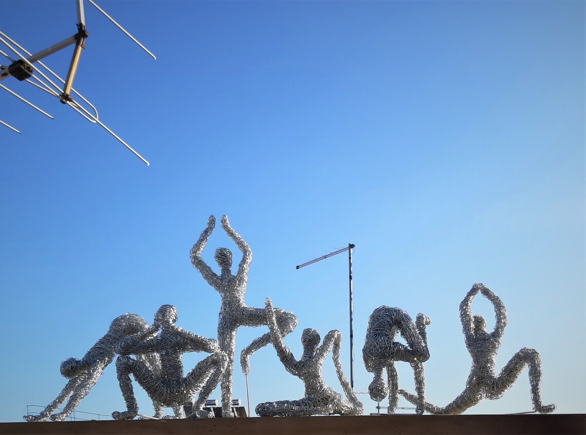 Zen Woman Figure Wire Sculpture Yoga Pose Sculpture Perfect - Etsy