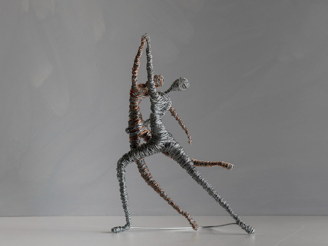 Dancing Wire Sculpture Dancing Couple Sculpture for | Etsy