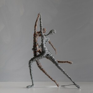 Dancing Wire Sculpture, Dancing Couple Sculpture for Contemporary House ...