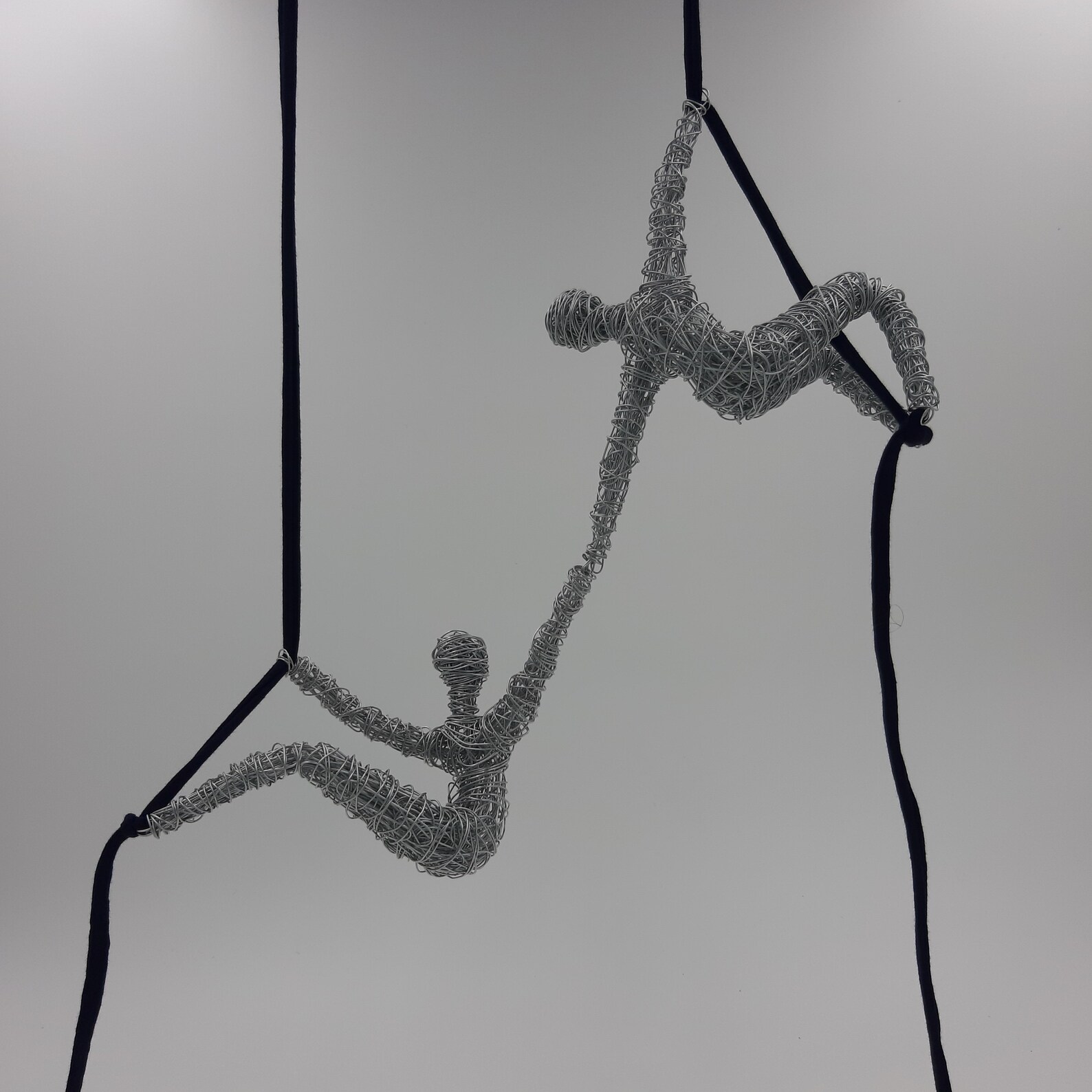 Set of 2 Climbing Wire Art Sculptures 3d Wall Decor Sports | Etsy