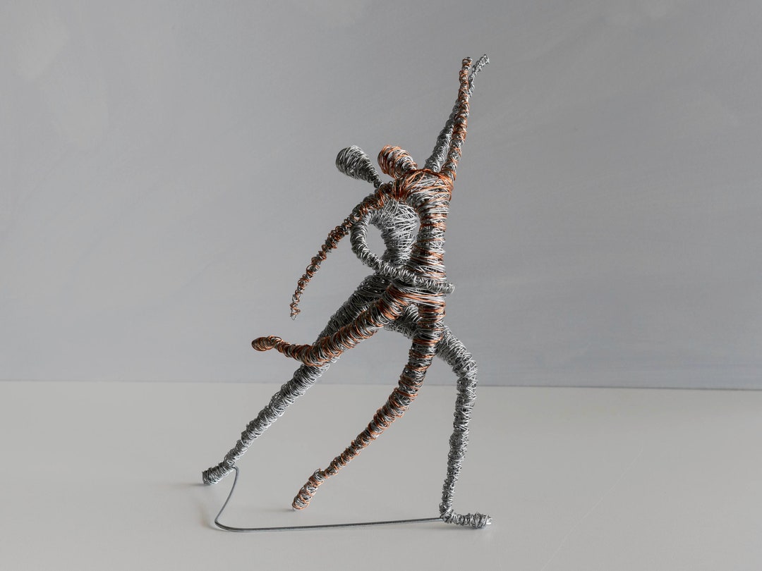 Dancing Wire Sculpture, Dancing Couple Sculpture for Contemporary House ...