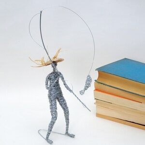 Fisherman Statue, Fishing Man Sculpture, Salmon Fishing With Spoons ...