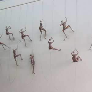 Wall Sculpture, Climbing Sculpture Wire Art, Climbing Man, Gift for ...