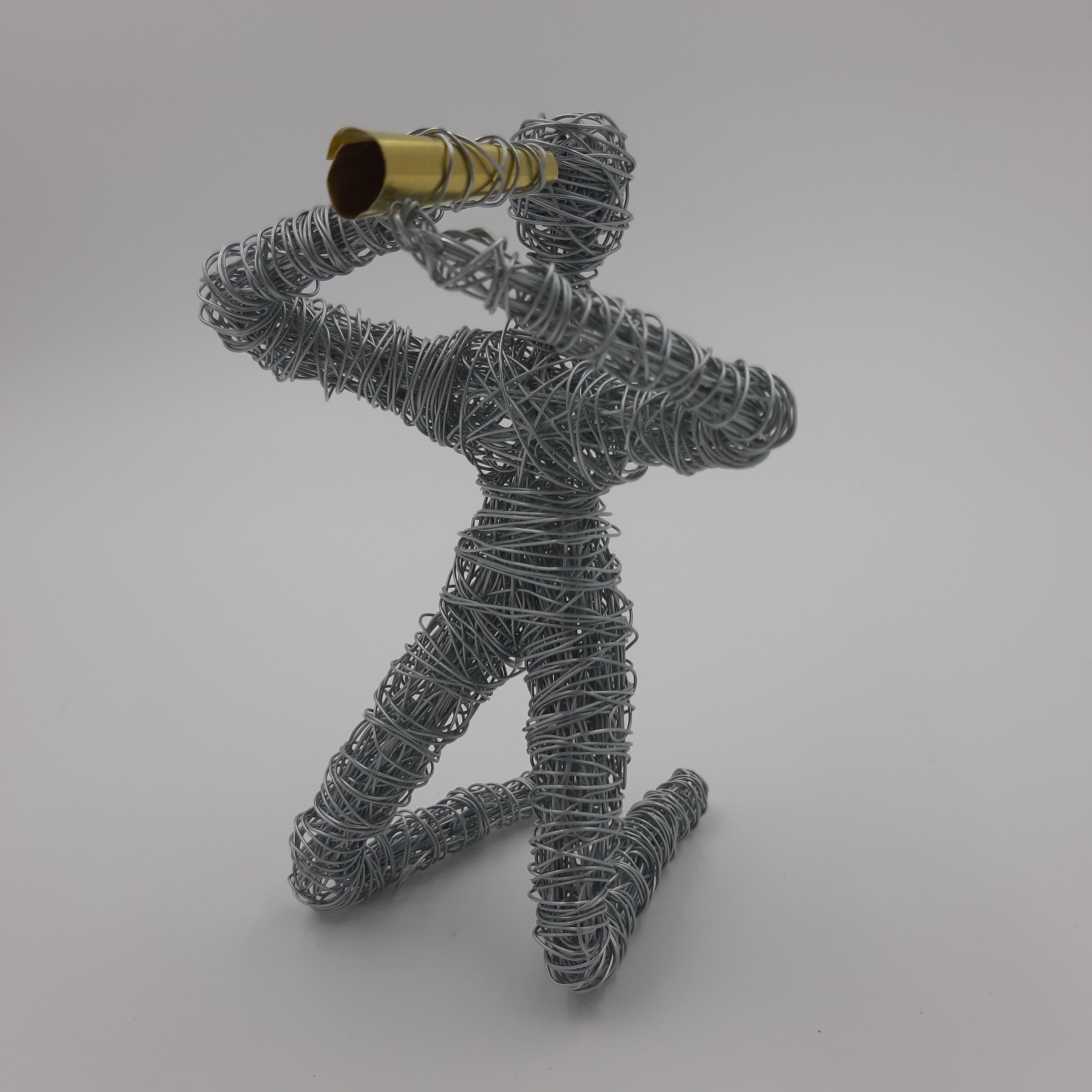 Man with the Binocular Wire Figure Personalized wire | Etsy
