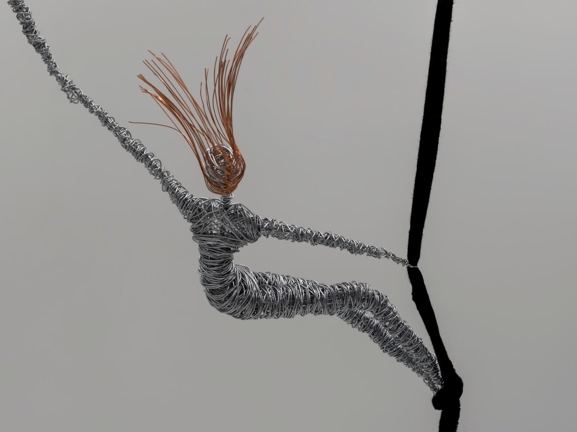 Women Acrobat Figures Wire Sculptures Set of 2 Aerial Acrobat | Etsy