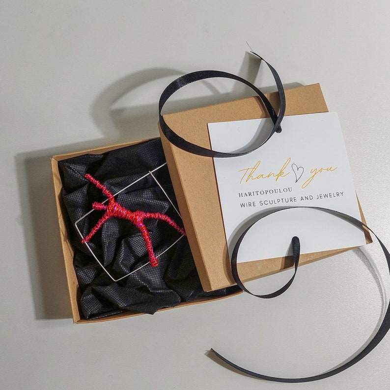 Acrobat Jewelry Wire Handmade Art Brooch Contemporary - Etsy