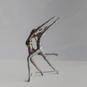 Dancing Wire Sculpture, Dancing Couple Sculpture for Contemporary House ...