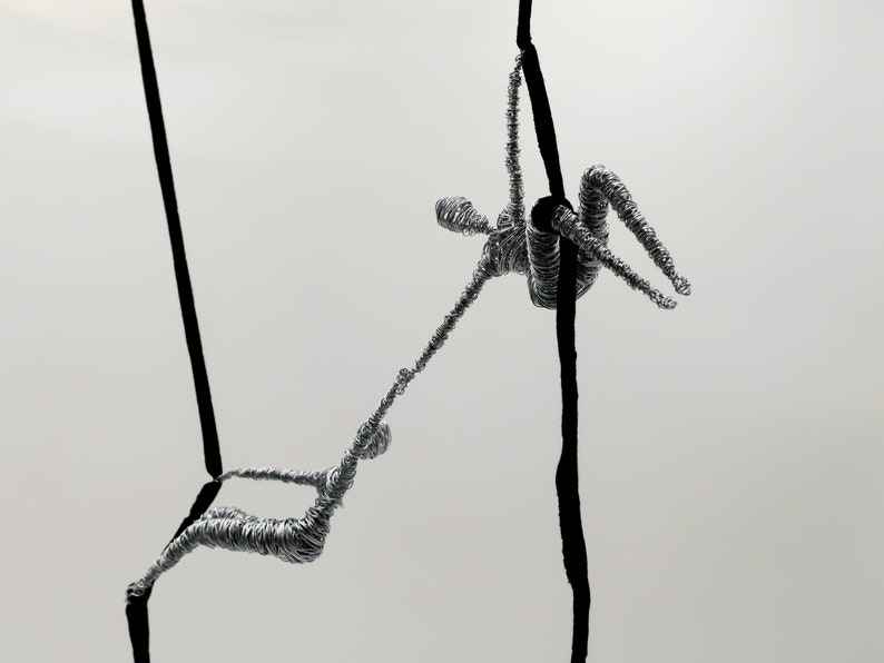 Women Figure Wire Sculptures Set of 2 Climbing Wire Art - Etsy