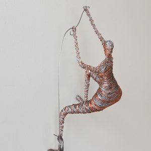 Wall Sculpture, Climbing Man, Wire Sculpture, Climbing Sculpture Wall ...