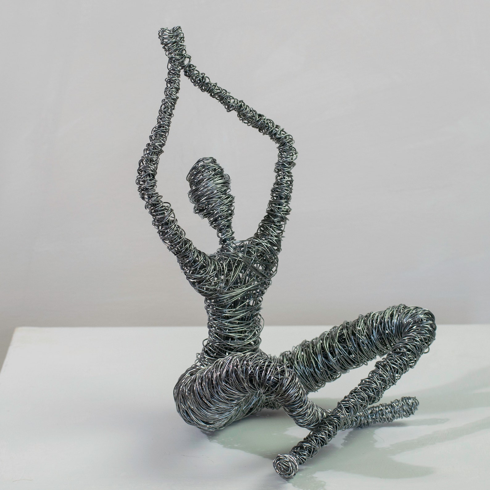 Yoganamastehandmade Wire Sculpturewire Figuremodern Wire - Etsy