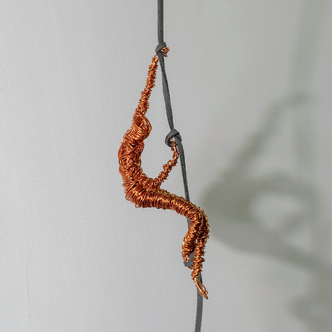 Copper Wire Climbing Man Sculpture Metal Wall Hanging Figure - Etsy
