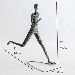 Runners Wire Sculpture, Gift for Runners, Sports Gift, Abstract ...